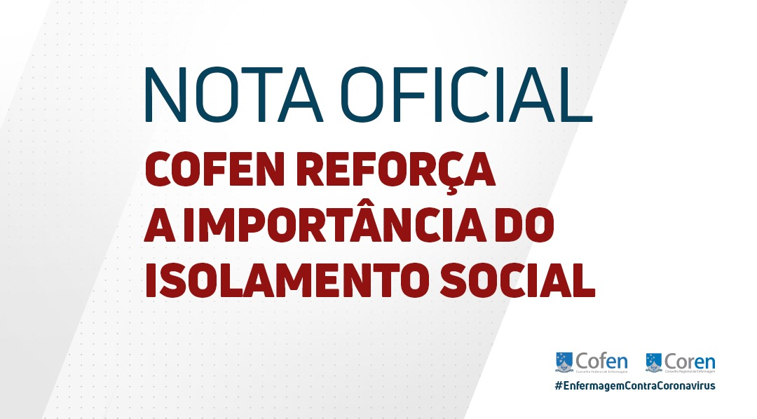 Cofen publica nota sobre o pronunciamento do presidente | Conselho Regional de Enfermagem do ...